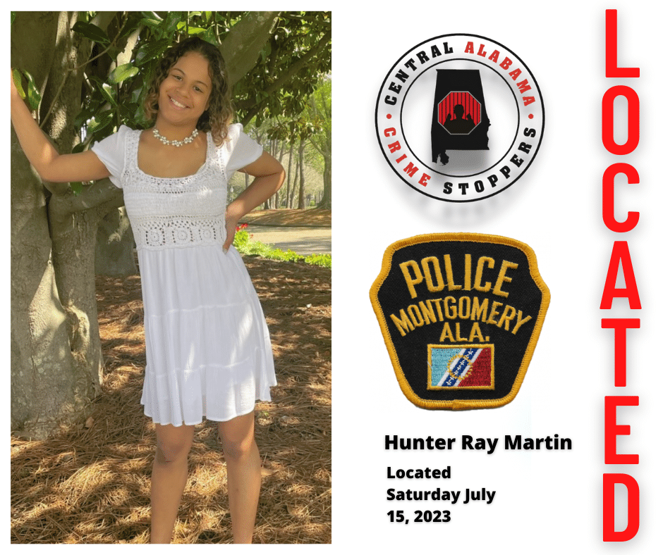 Missing Juvenile Hunter Ray Martin Located - Elmore-Autauga News